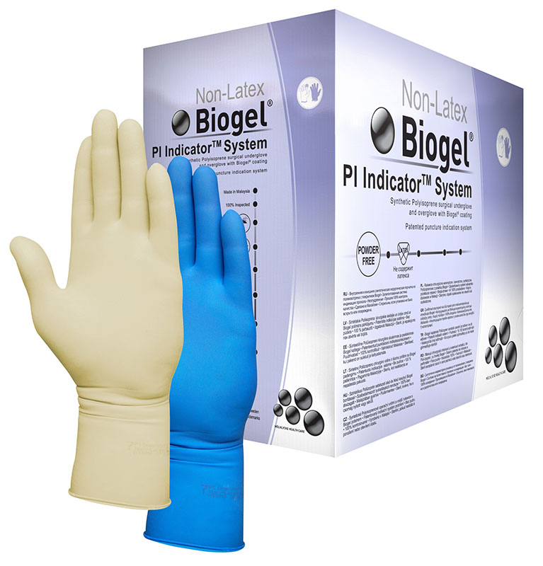 Leikkauskäsine Biogel PI Indicator System steriili 7,5