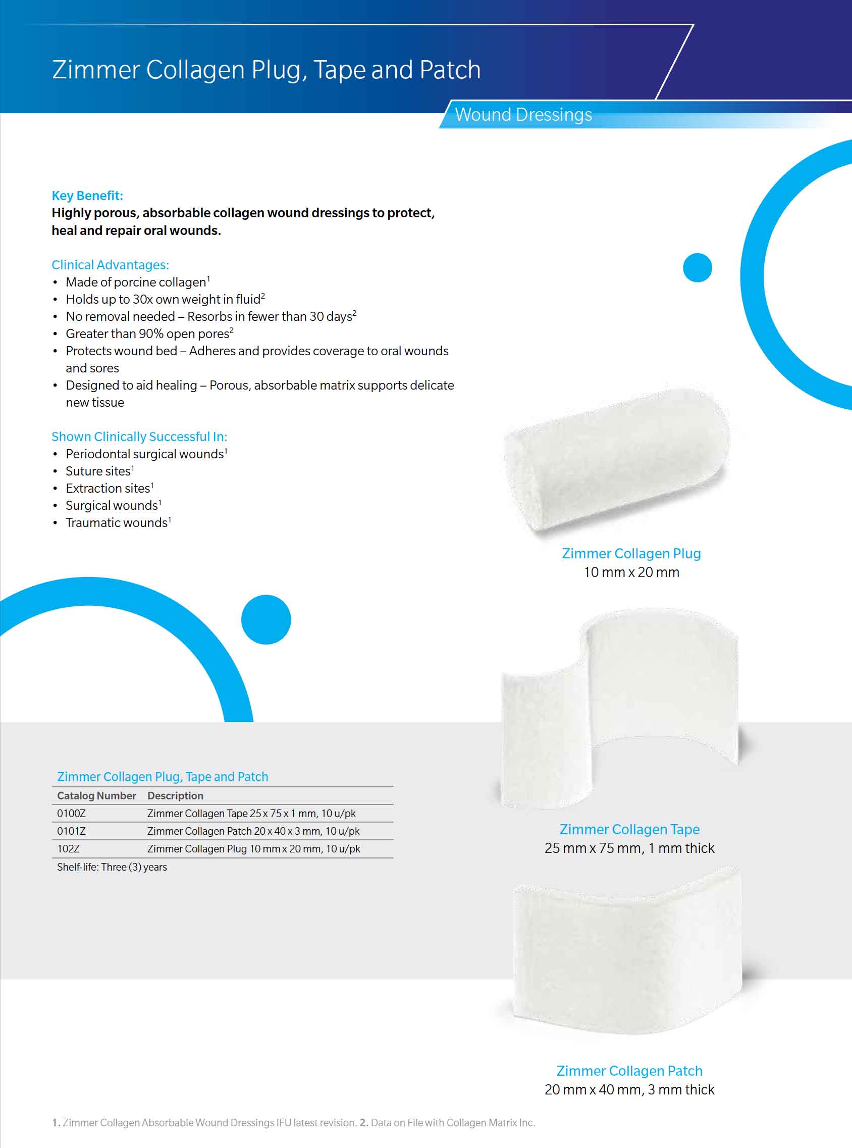 Kollageeninauha 25 x 75 x 1 mm