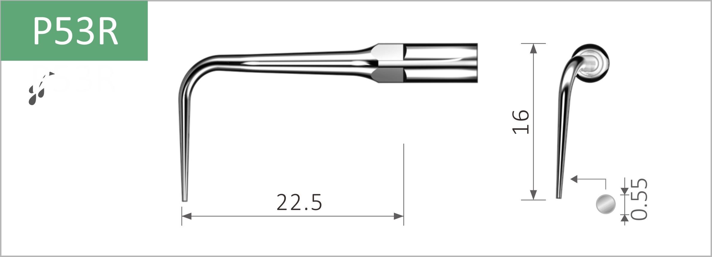 E-type Perio titanium kärki 53R