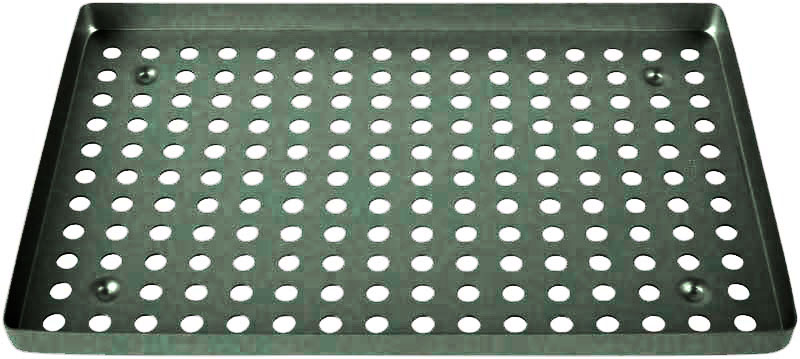 Tarjotin alumiini 284 x 184 x 17 mm perforoitu vihreä